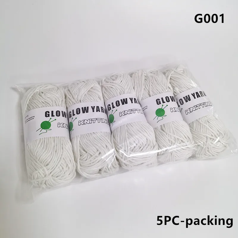 Hand Woven Crochet Yarn 50g Pure Color Luminous Knitting Yarn Thread ...