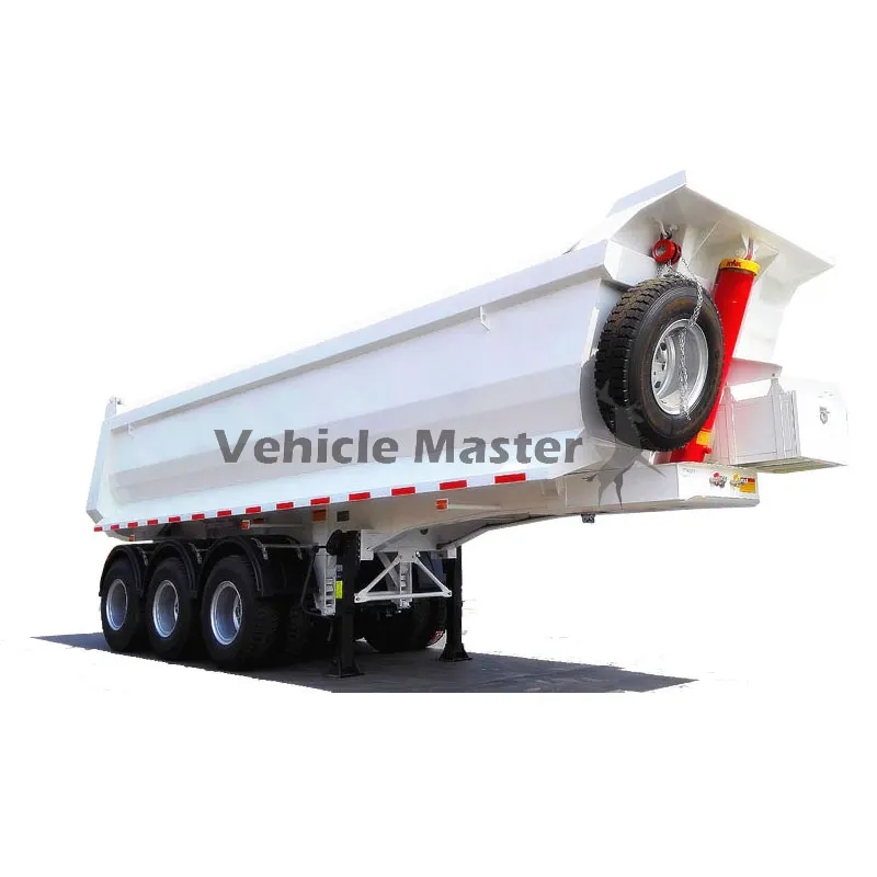 35t Manual Roll Off Transport Dump Trailer With Crane 40ft Container ...