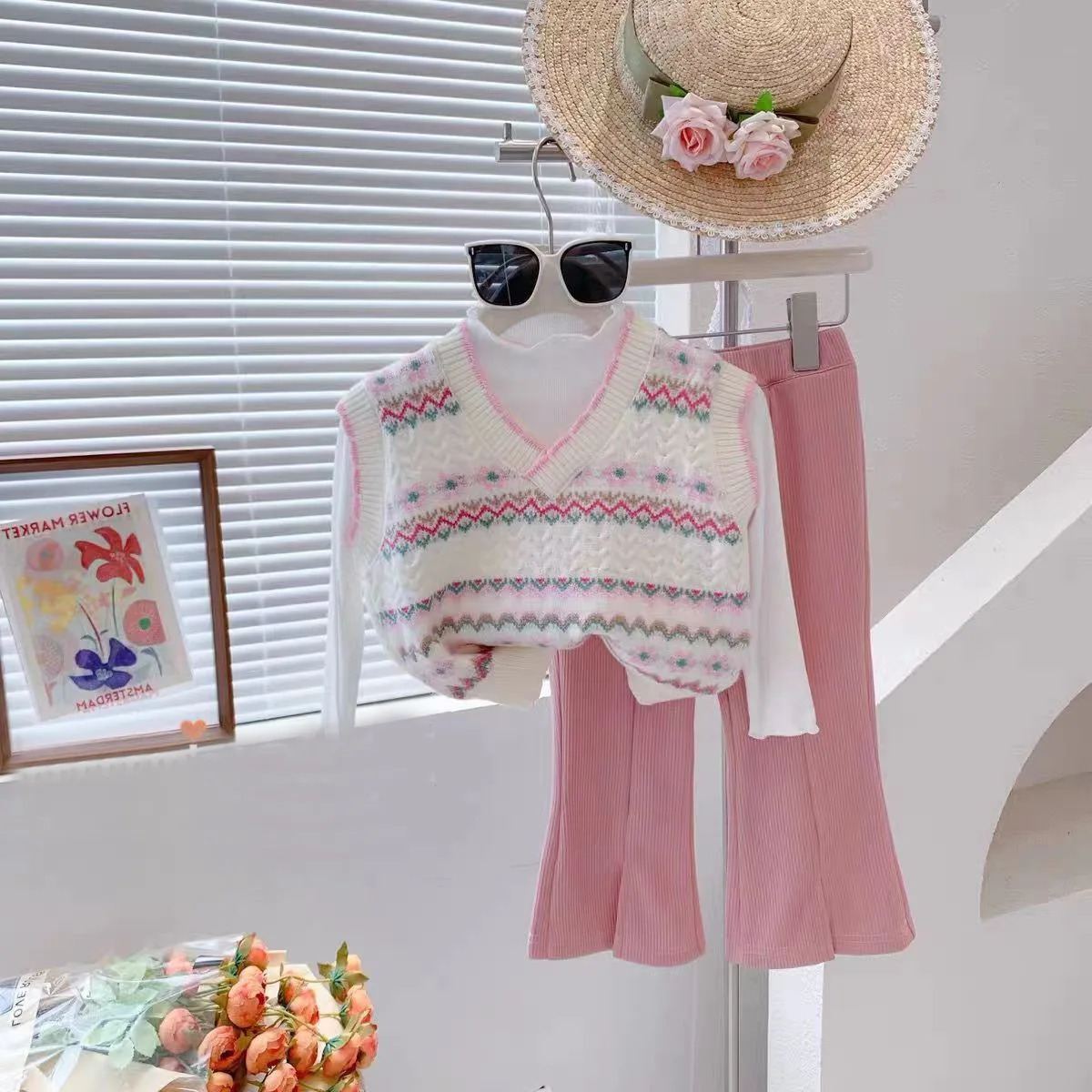 Children's Spring Casual Knitted Sweater Children's Warm Fashion Pants ...