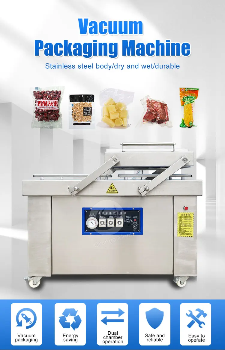 ORME Continous Conveyor Chicken Wings Vacuum Package Sealer Caviar ...