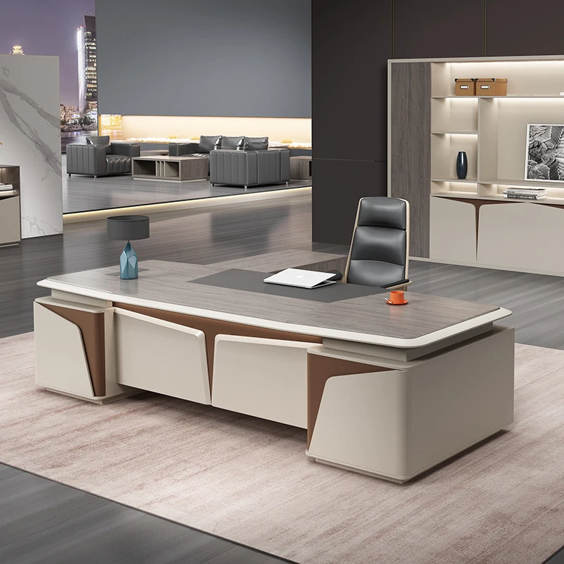 Executive Luxury CEO Modern Office Table - Convertible & Extendable