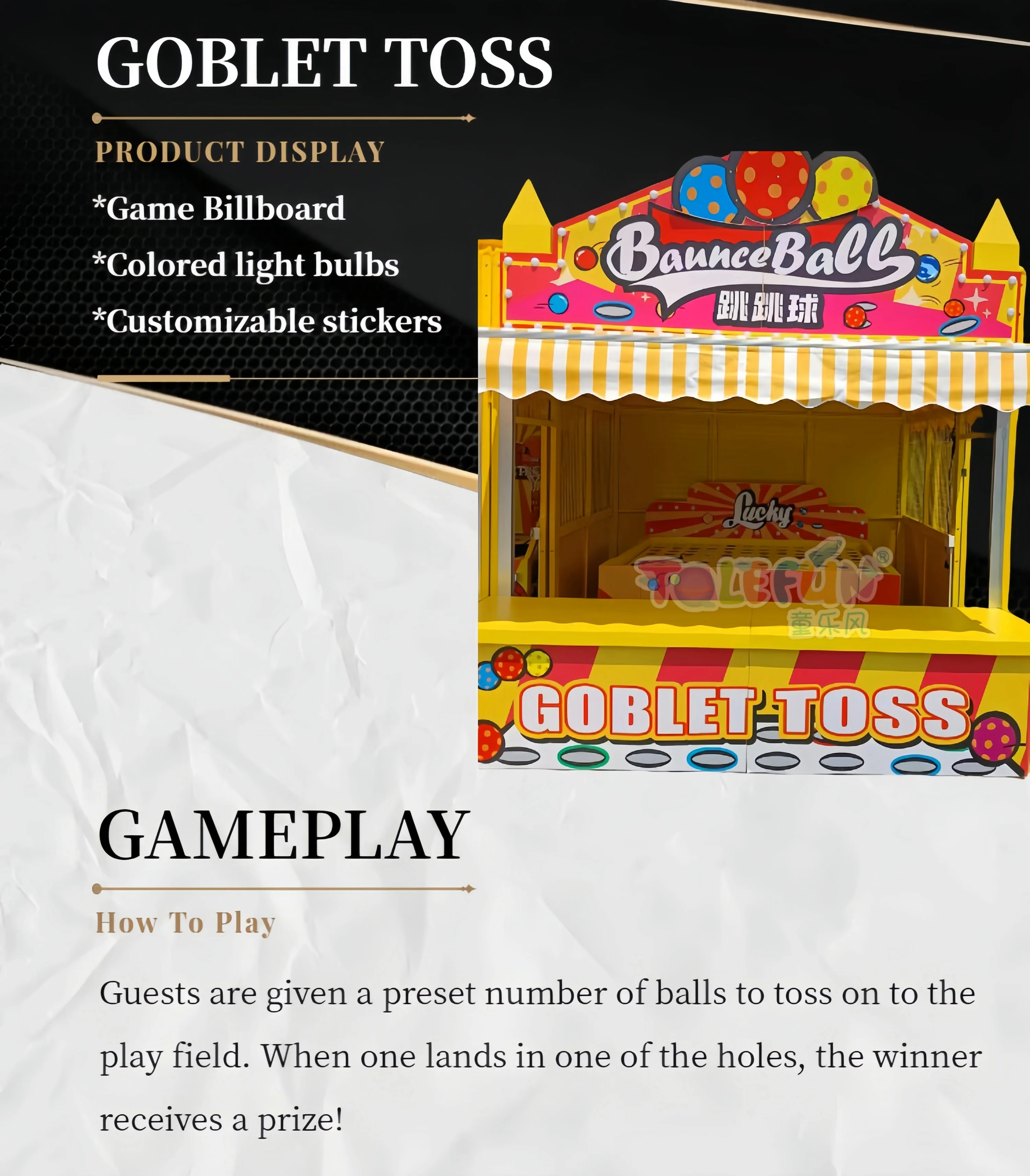 Tolefun Custom Booth Color Basketball Shooting Games