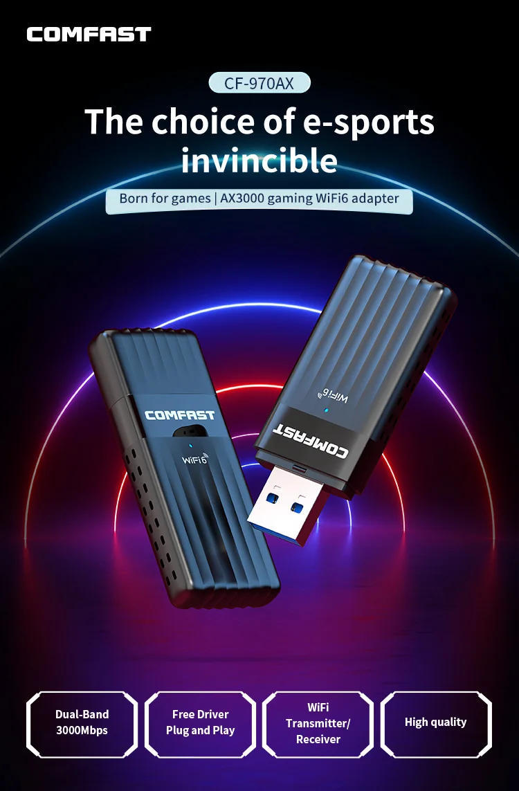 CF-970AX WiFi 6E WiFi Adapter AX3000 Driver-Free Wireless Adapter for ...