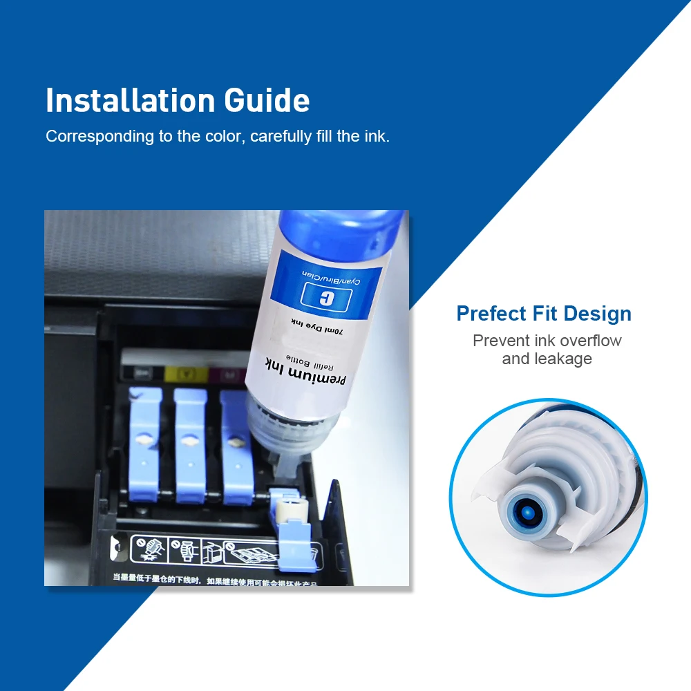 INK-TANK 003 Premium Compatible Color Bulk Water Based Bottle Refill ...