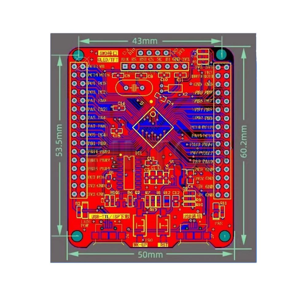 Stm32f103 Development Board 51 Minimum System Board Stm32f103rct6 ...