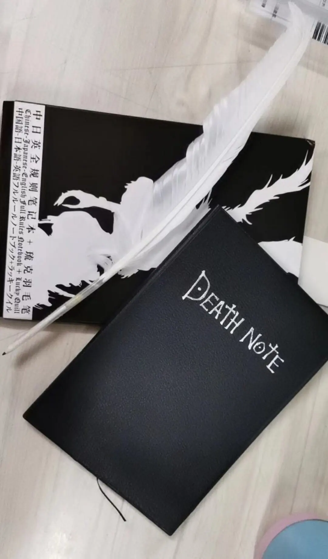 Death Note Shinigami Art Notebook Set with Feather Pen & Journal OEM