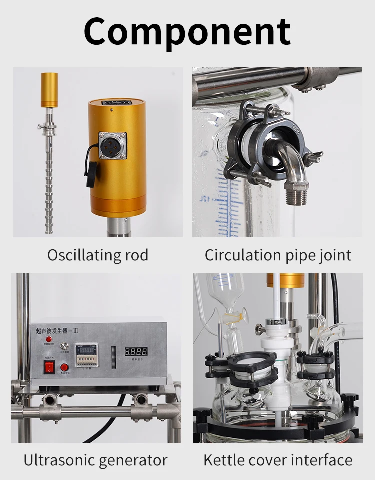 Ultrasonic Continuous Flow Reactor 3kw for High Capacity