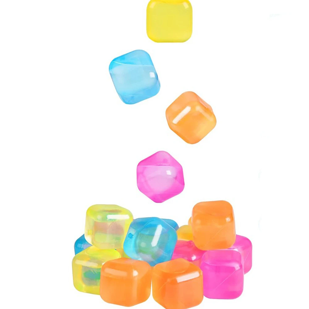 Colorful Refreezable Reusable Plastic Ice Cubes for Drinks Whiskey ...