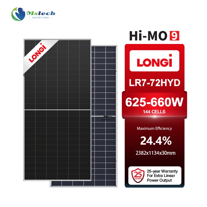 Longi Solar Panels Himo 9 Lr7-72Hyd 625W 630W 635W 640W 645W 650W 655W ...