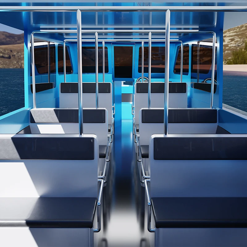 38ft Fiberglass Speed Boat for 26 People Water Travel Bus Passenger ...