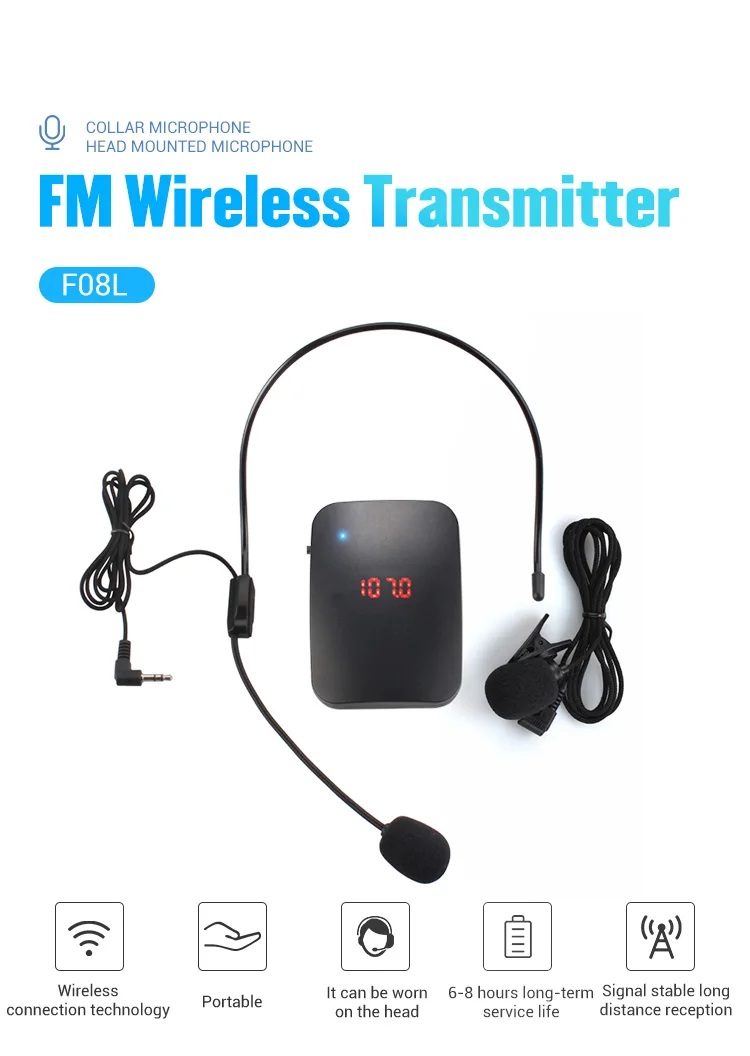 Xiexunda Fm Mic Wireless Microphone Teaching Amplifier Headset Guide Fm ...