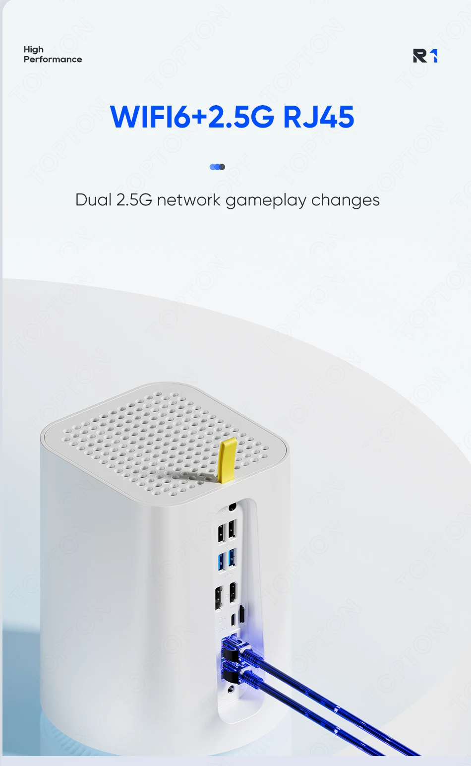 Topton 2-bay Nas R1 Pro 12th Gen In-tel N100 Network Attached Storage Media Server Private Cloud ...