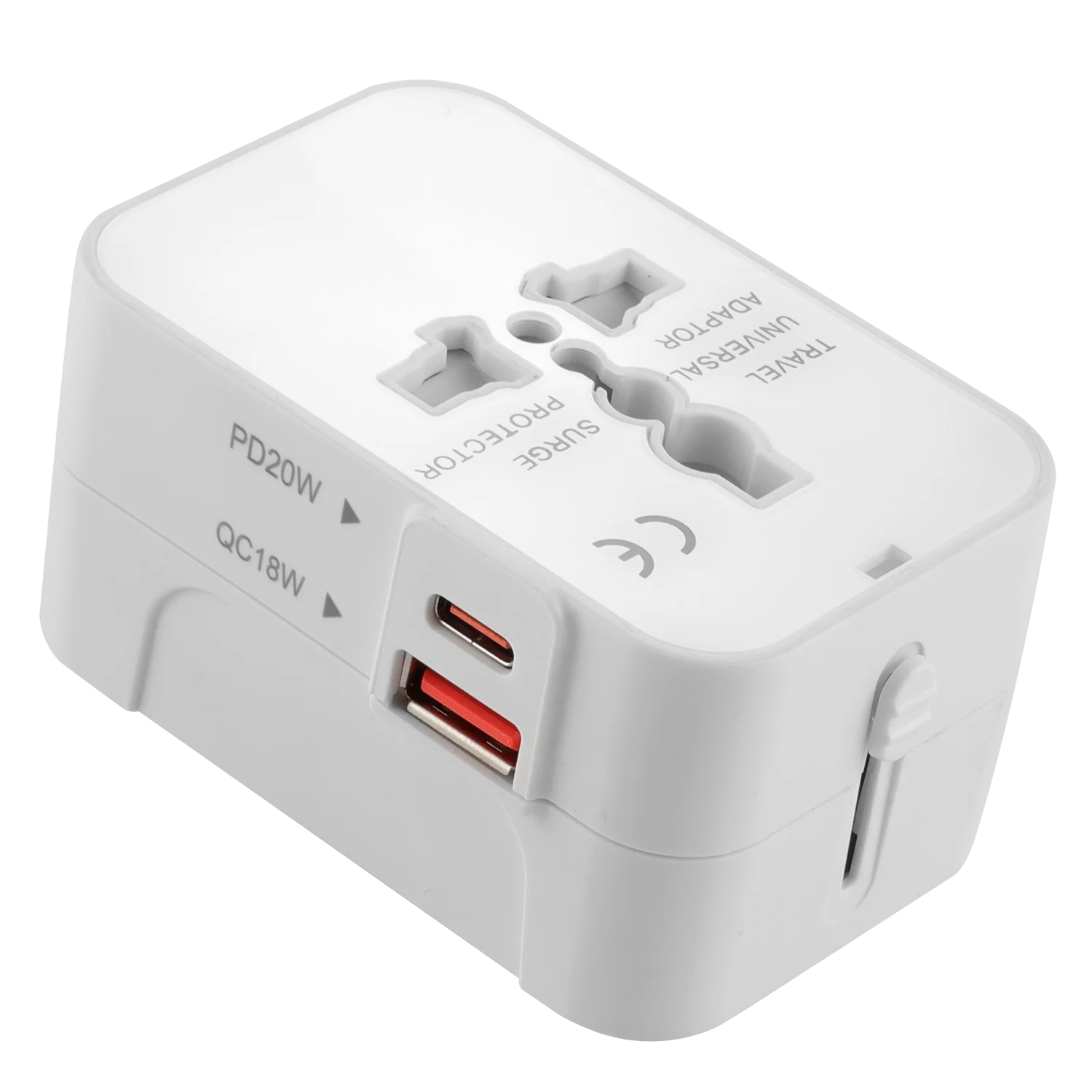 Universal Travel Adapter With Dual Usb Port,Qc18w Pd20w Eu Plug C ...