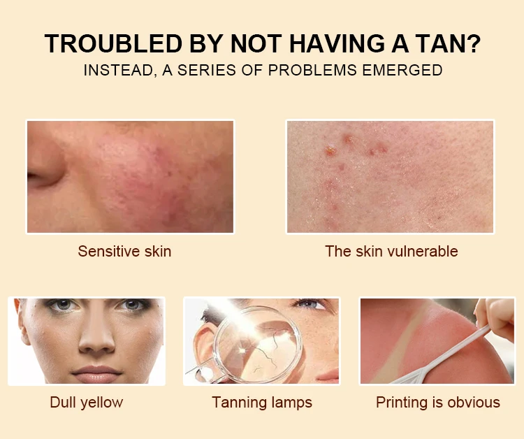 Customized Natural And Organic Accetalator Sun Self Tanner Skin Tanning ...