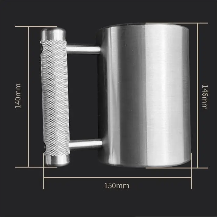 Home Gym Power Lifting 8kg Dumbbell 304 Food Grade Stainless Steel ...