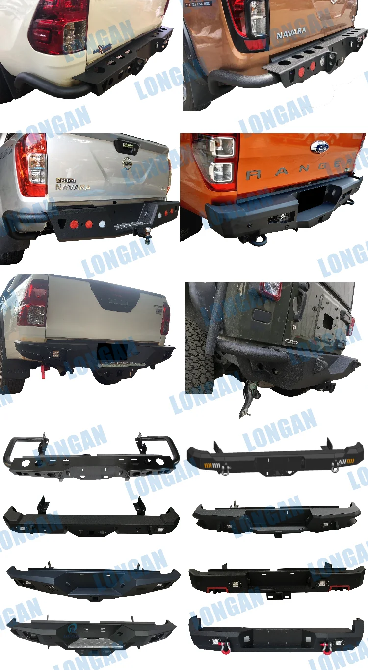 2024 Custom Pick Up Trucks 4x4 Steel Rear Bumper Suit Accessories ...