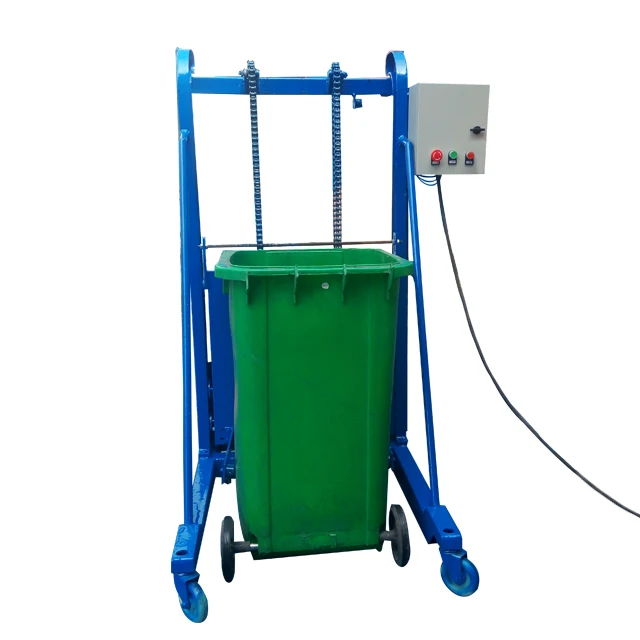 Customized Garbage Can Elevator Vertical Pouring Hoist Trash Can ...