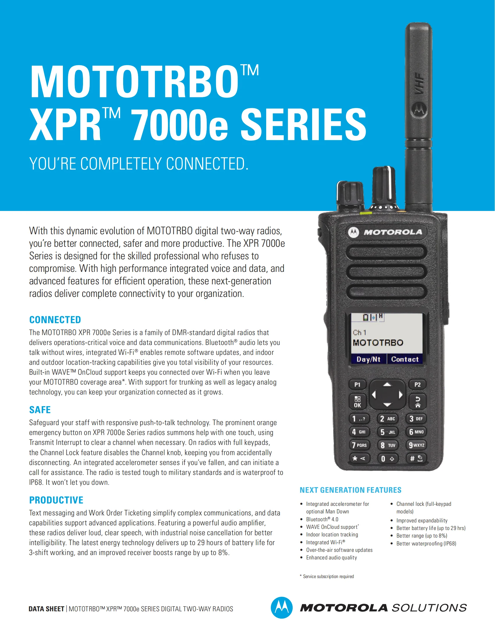 Xpr 7000e Series Portable Two-way Radios Motorola Walkie-talkie Dmr ...