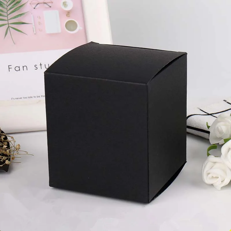 Black Candle Box 4x4x4 Candle Boxes Custom Logo Luxury Candle Boxes ...
