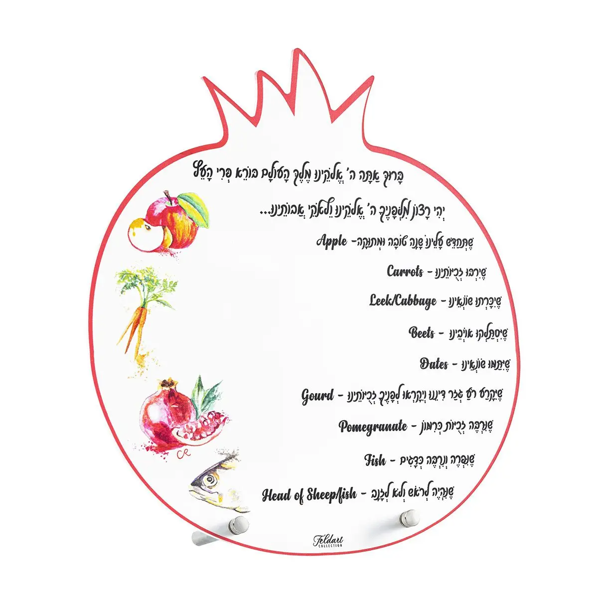 Rosh Hashanah Acrylic Simanim Cards Acrylic Judaica Cards Custom Lucite ...