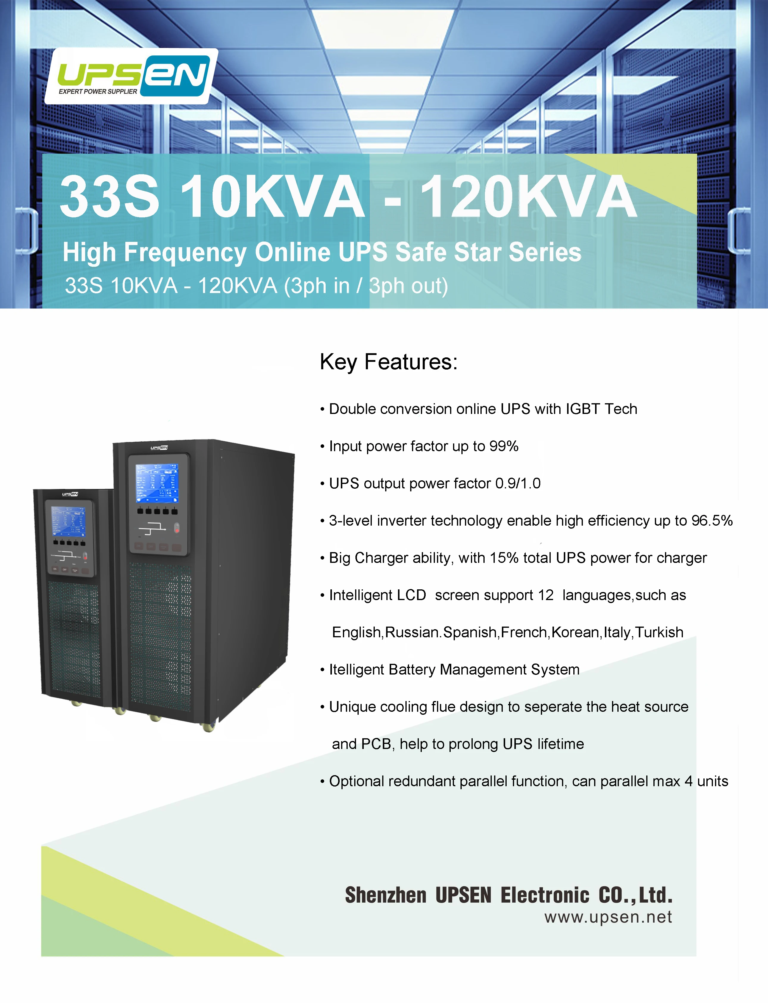 3phase Online Ups High Frequency 10kva-120kva Double Conversion Ppower ...