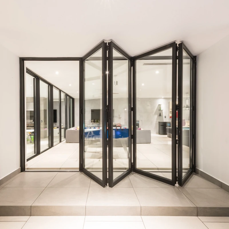 Heavy Duty Modern Aluminum Alloy Waterproof Folding Door with Finished ...