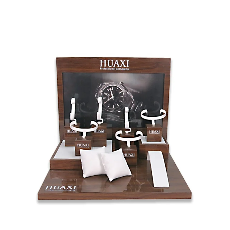 high glossy wood grains luxury wooden watch stand vertical watch ...