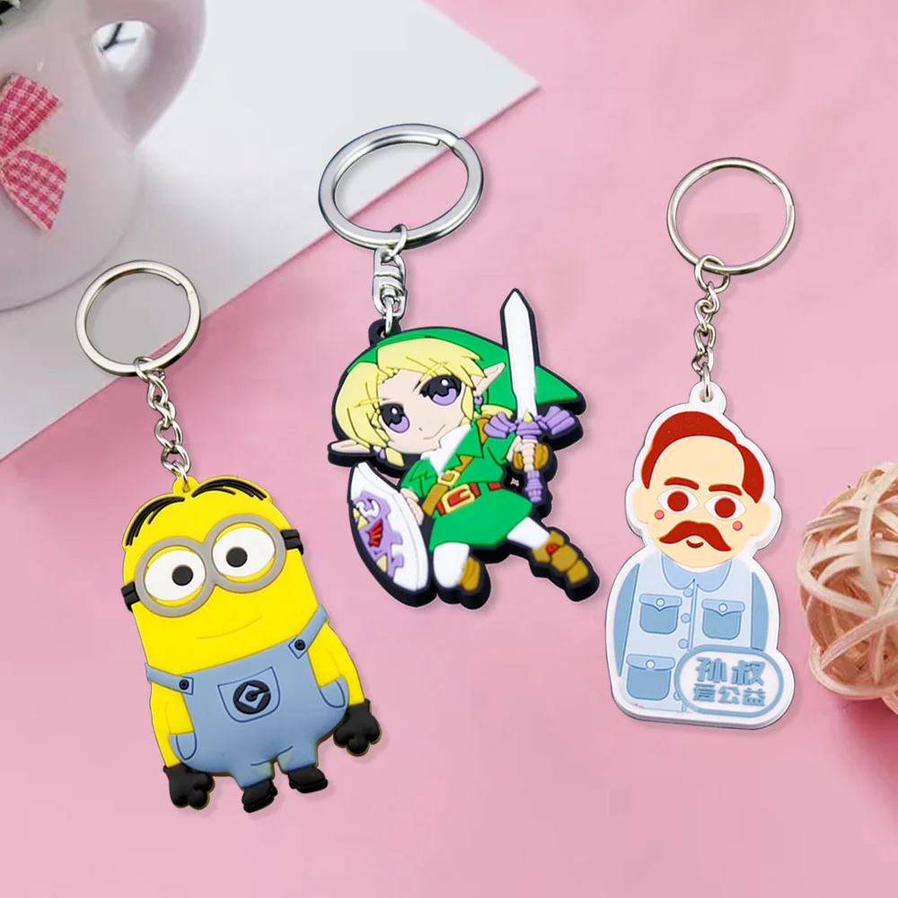 3d Silicone Action Figure Key Chain Toy Plastic Pvc Motion Anime ...
