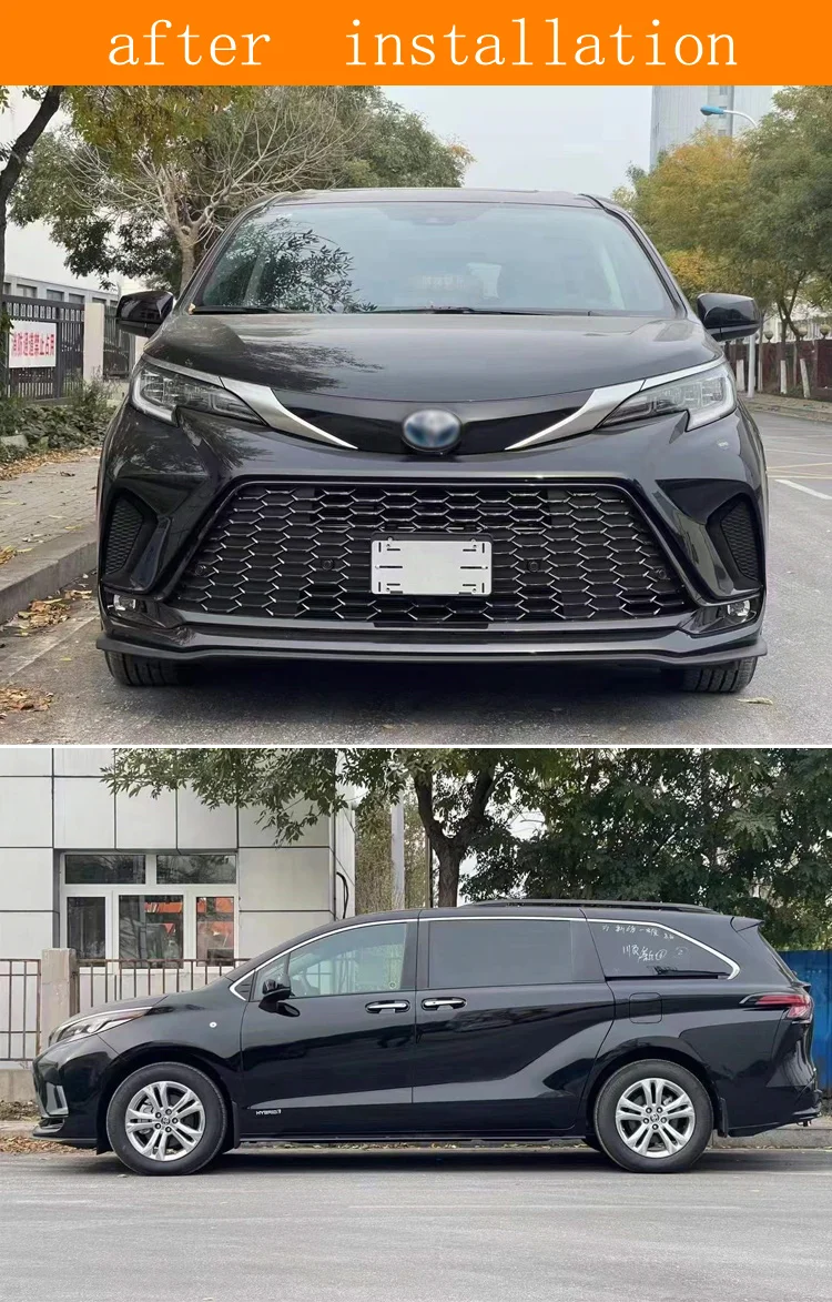 For Sienna 2021-2022 Body Kit For Le Uprade To Xse Front&rear Bumper ...