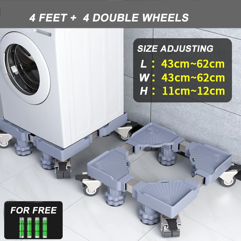 Movable Washing Machine Stand Adjustable Washing Machine Base With ...