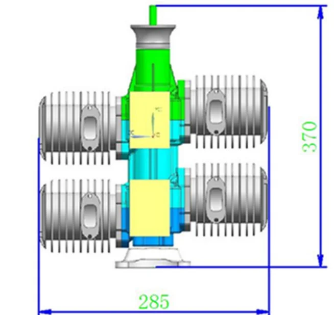 Dla 360cc Integrated Gasoline Aircraft Four-cylinder Oil Powered Large ...