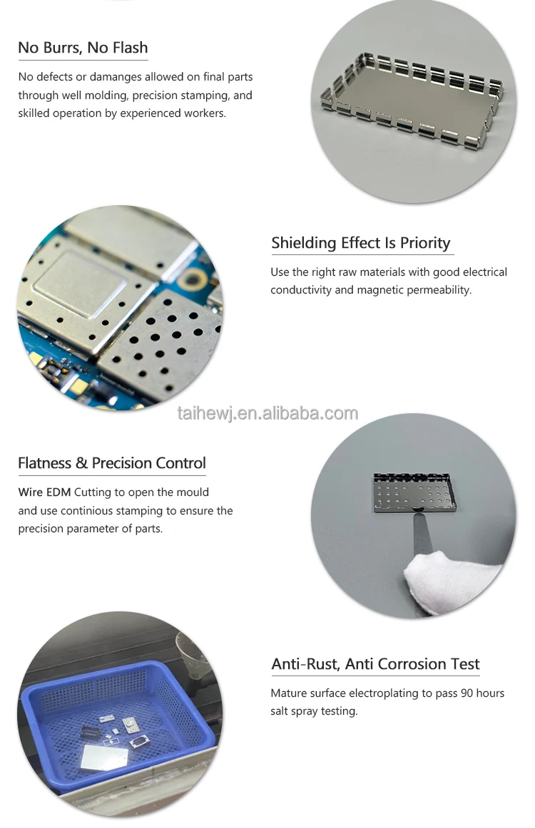 Customizing Precision Stamping Parts RF EMI RFI Shielding Frame Cover ...