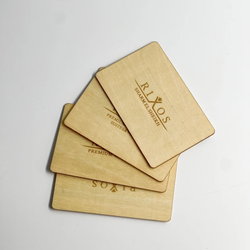 Customized Rfid Smart Wood Card 13.56mhz Business Card Rewritable ...