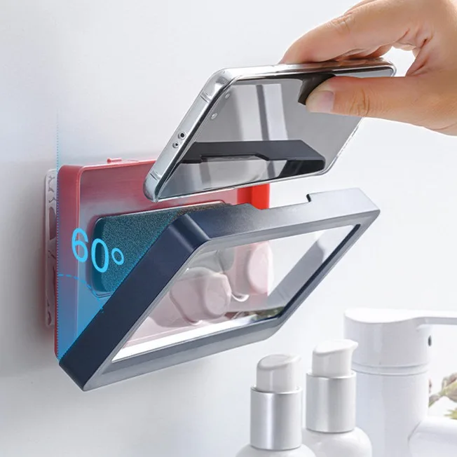 Phone Holder Waterproof Case Box Wall Mounted All Covered Mobile Phone ...