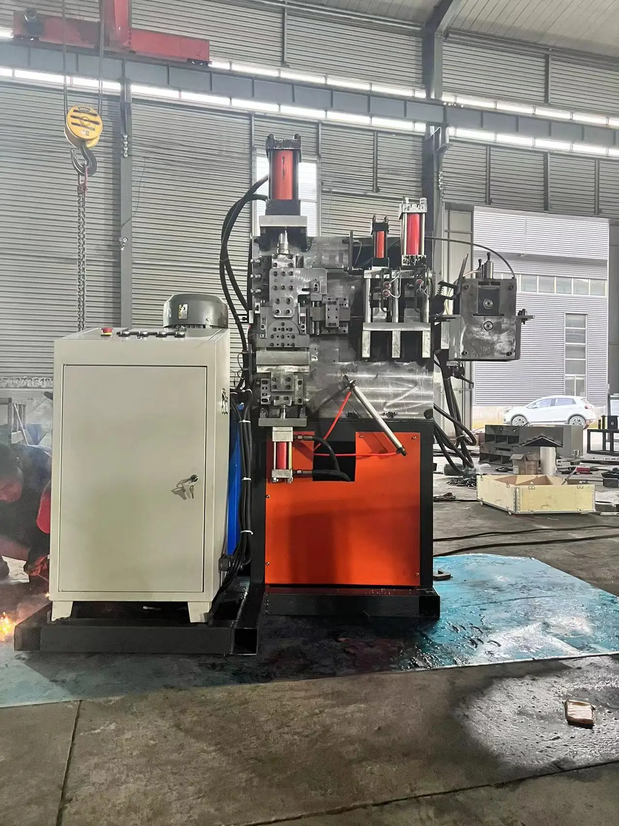 Cnc Controlhydraulic Holt Hoop Iron Making Machine Embrace Hoop Hold ...