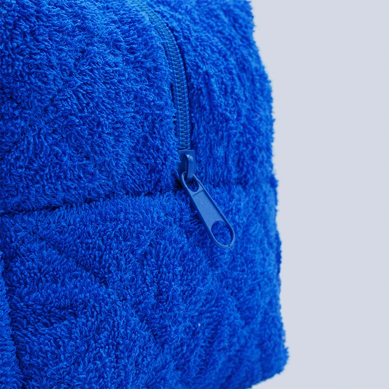 Wholesale Custom Colors Terry Cloth Make up Bag Quilted Towel Cosmetic ...