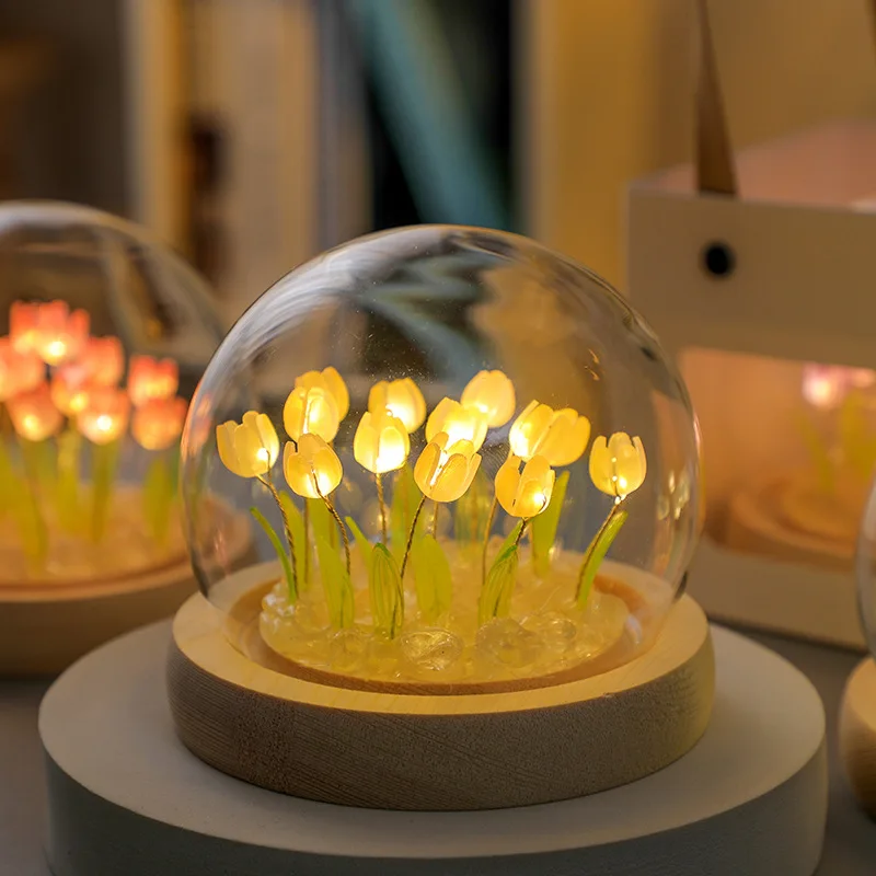 Tulip LED Night Light - DIY Handmade Table Lamp Customization