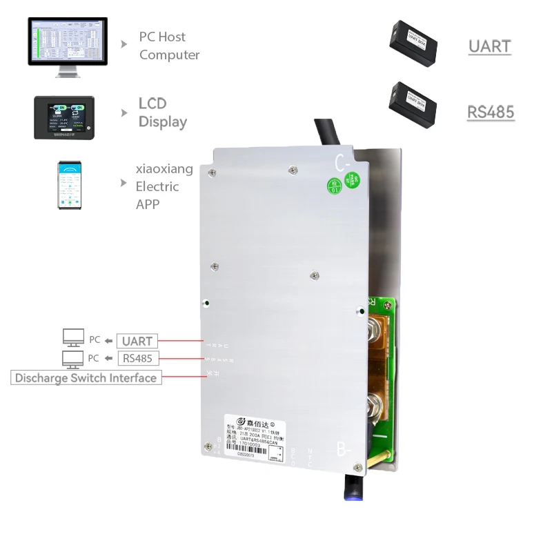 JBD AP24S001 Smart BMS for 7s-24s Li-ion & LiFePO4 200A/300A Battery ...