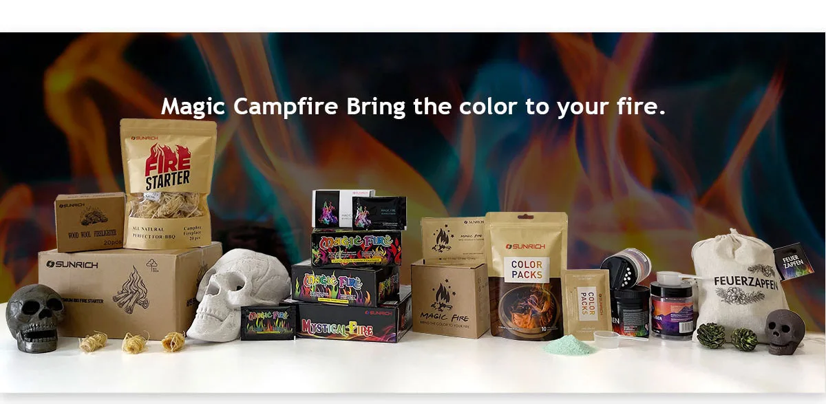 Outdoor Campfire Magic Flame Colorful Fire Powder Party Festive ...