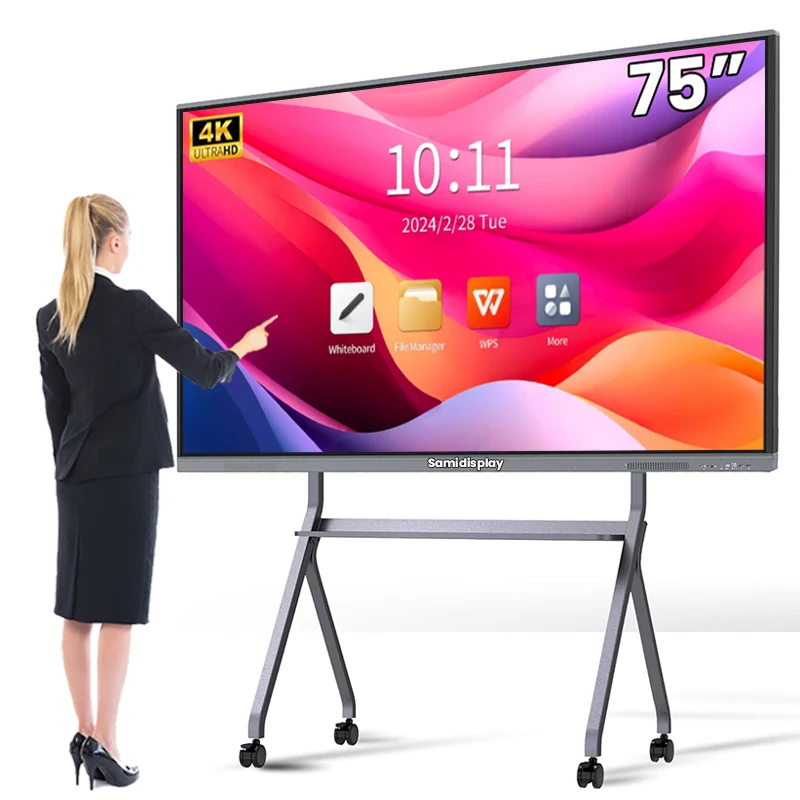 Samidisplay 75 Inch Smart Board Infrared Touch Screen Interactive ...