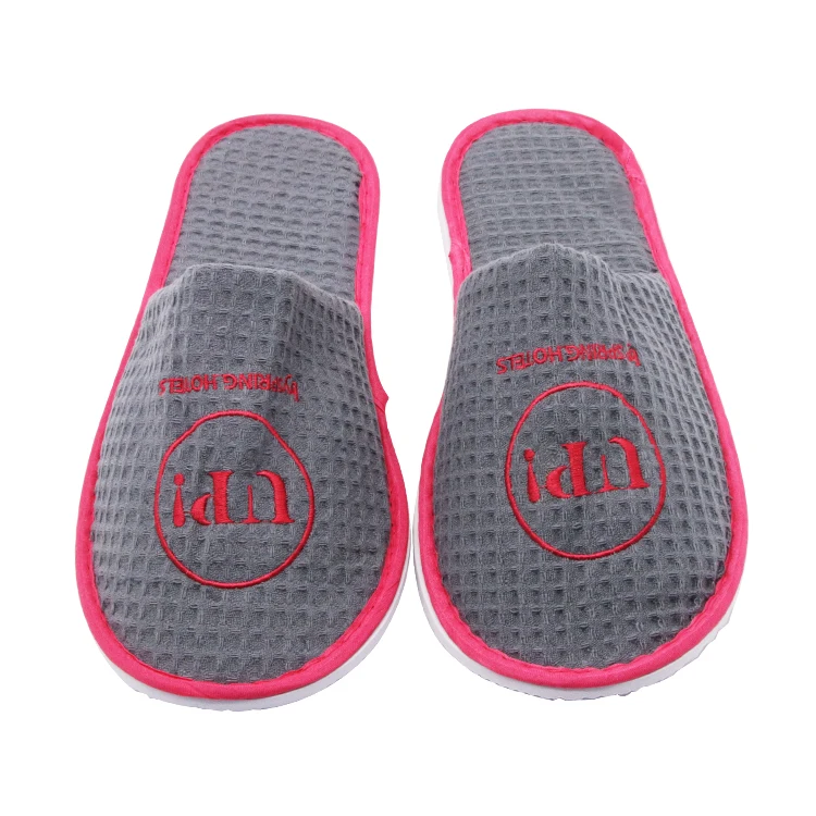 Ug Waffle Cotton Hotel Room Slippers Disposable Spa Slipper Eva Sole ...