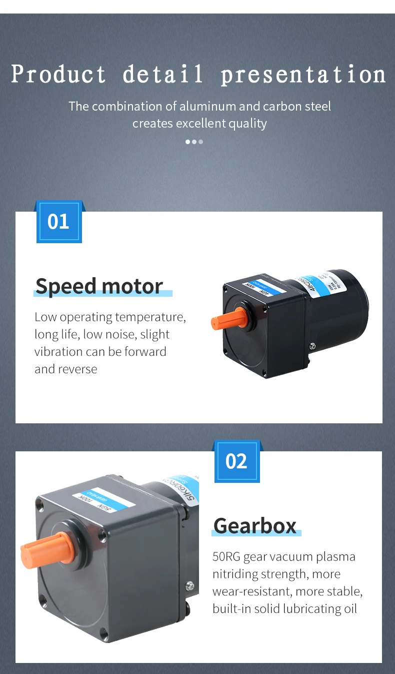 Reducteur A Engrenage Cylindrique Gear Motor Reductor 40w 60w Inverter ...