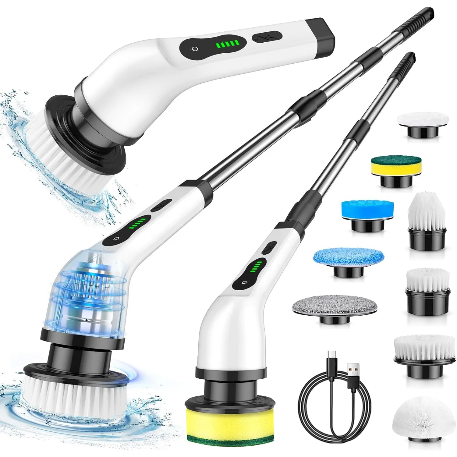 Rechargeable Rotating Cleaning Brush - Electric Spin Scrubber
