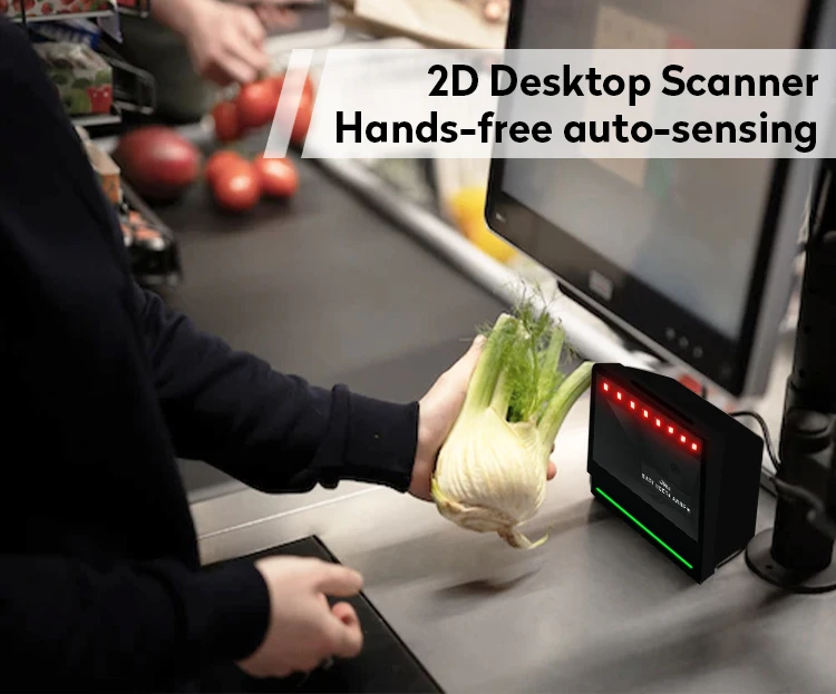 2D Omnidirectional USB Desktop Scanner T10 Large Platform 1D 2D Code ...