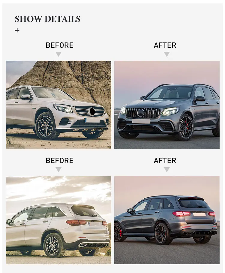 GBT Upgrade Conversion Body Kit for Mercedes Benz GLC W253