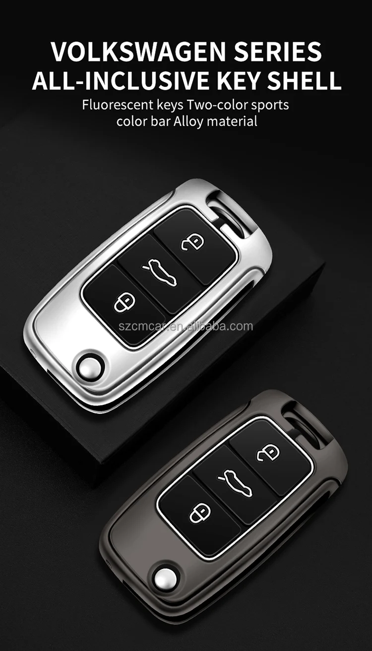 Car Logo New Metal Silicone Key Case Cover For Vw Auto Keyless ...