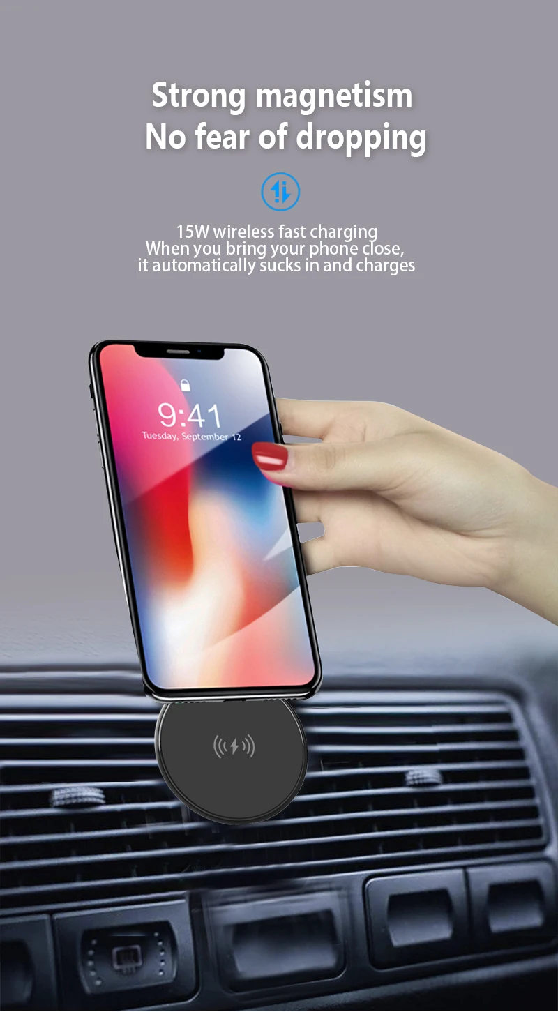 360 Adjustable Rotating 15w Wireless Charger Stand Magneticwireless ...