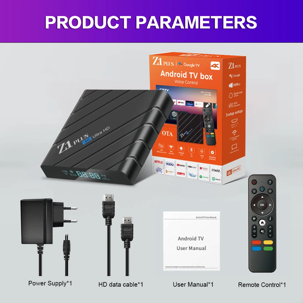 Gys Z1 Plus Factory 5g Wifi 4k Hd Quad Core Atv Set Top Box Smart Media ...