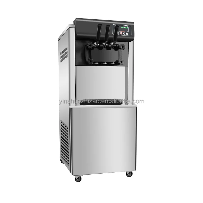3 Flavors Automatic Soft Serve Commercial Ice Cream Machine Icecream ...