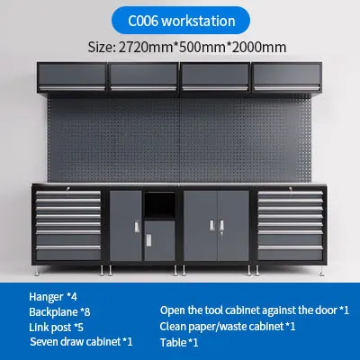 Garage Workstation Modular Heavy-duty Steel Garage Storage Workbench ...